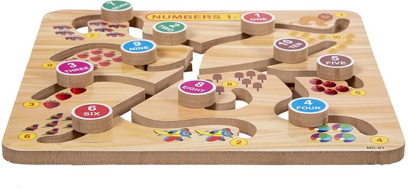 Plus Shine Number/ Counting 1-10 Maze Matching Practice Board Game ...