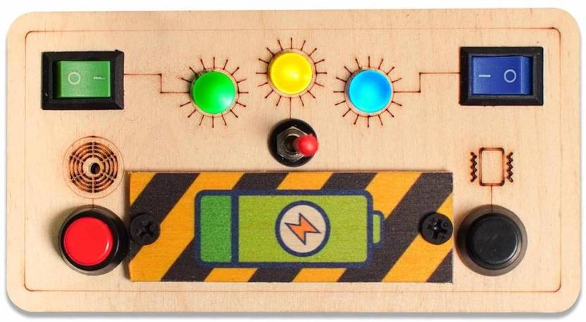 Clapstore Montessori Portable Busy Board V5 Light Switch Toy Wooden ...