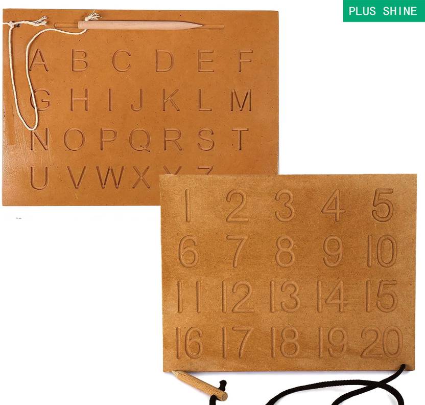 Plus Shine Combo Learning English Alphabet/Numbers Tracing Slate ...
