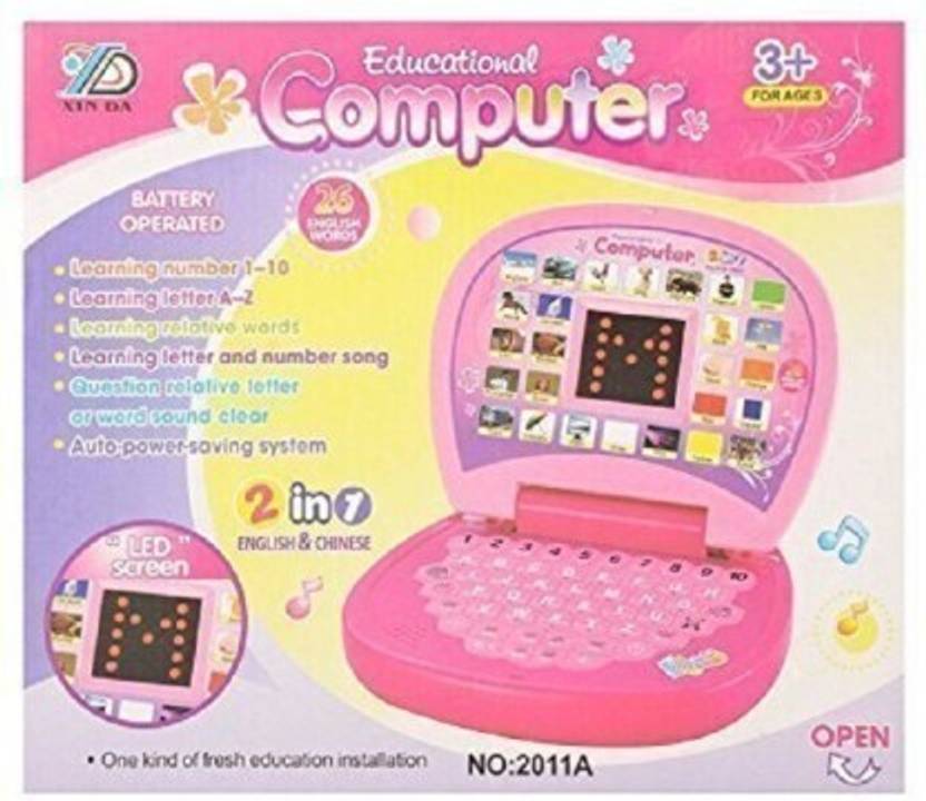 BMT educational computer abc and 123 learning kids laptop with led ...