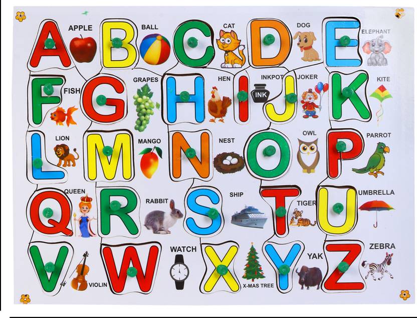 moreyaji Wooden Capital Alphabet Educational ABC Letters Puzzles with ...