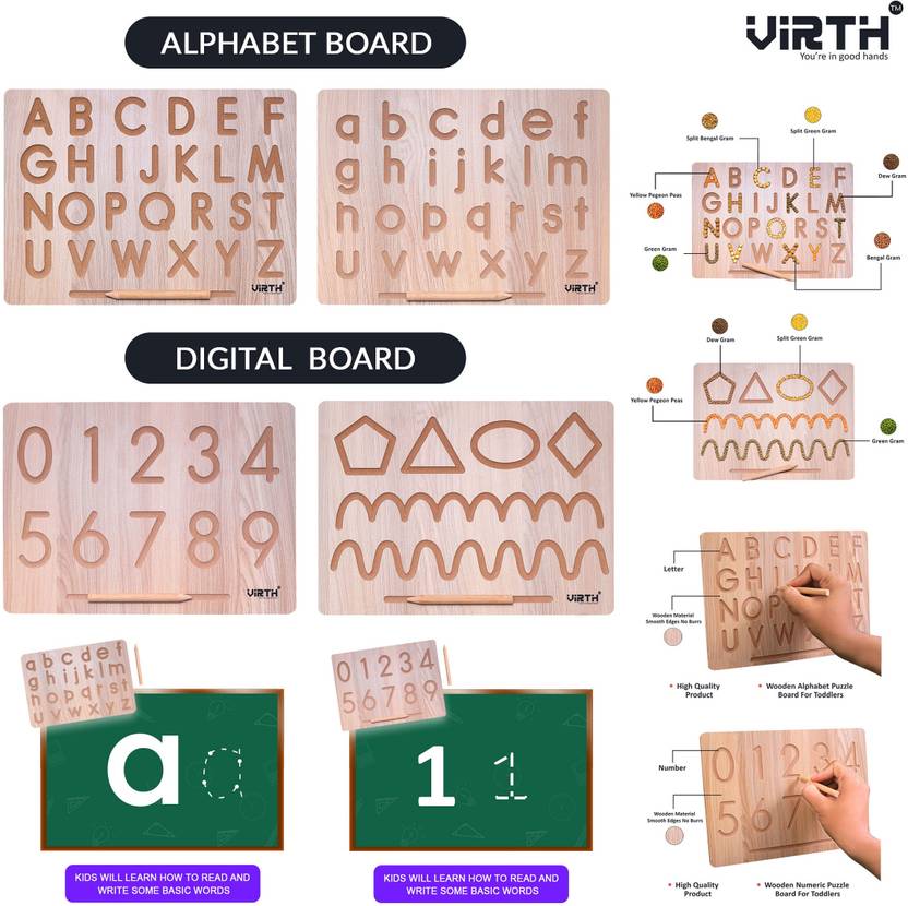 Virth English Alphabet Letters & Number, Geometric Shapes Learning ...