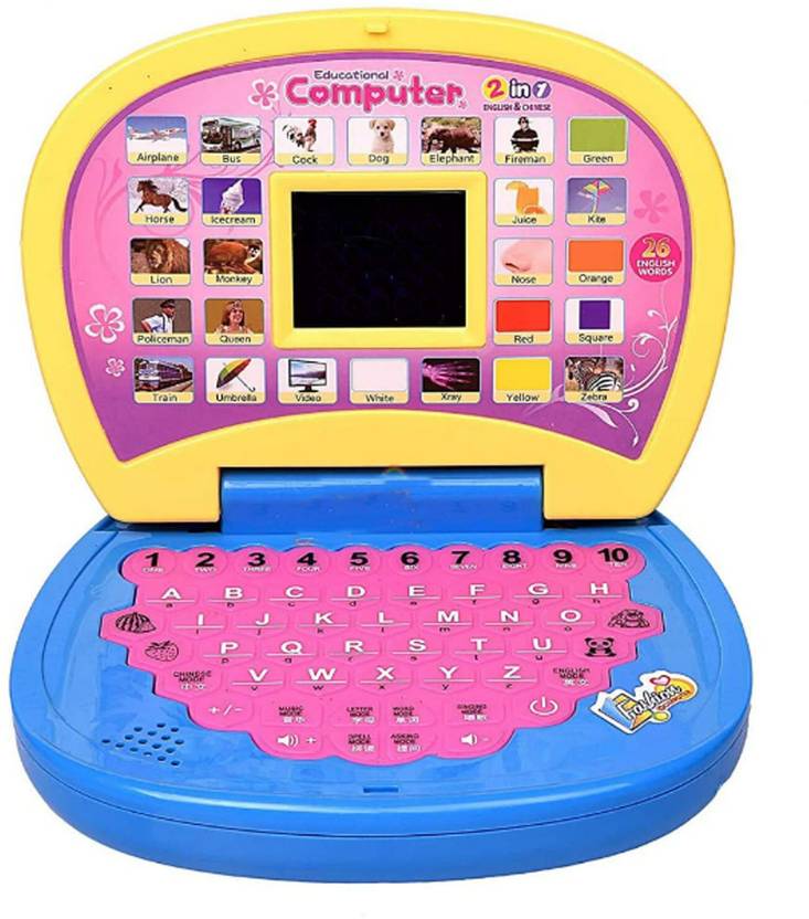 Mahi Zone Musical Learning Laptop with LED Display Playing Toy For Kids ...