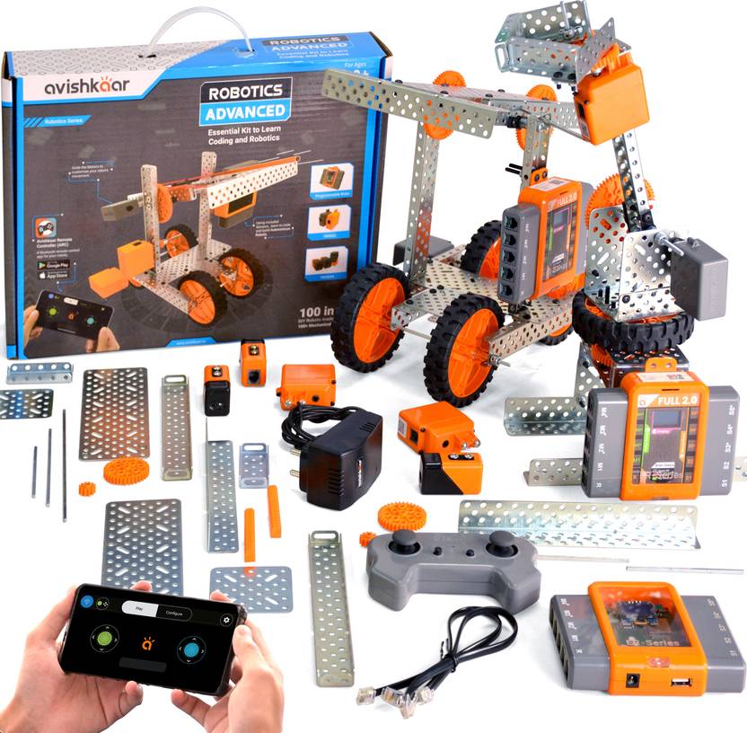 Avishkaar Robotics Advanced Kit, 10+ Years,150+ Models, Robotics ...