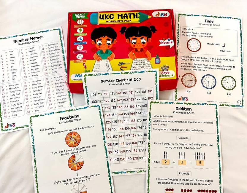 Learningdino UKG MATH PRACTICE WORKSHEET Price in India - Buy ...