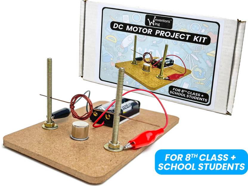 Inventors Wing Simple DC Motor Science Project Kit for School Students ...