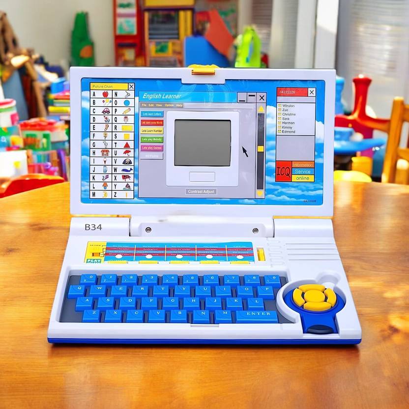 Kid Kraze Educational English Learner Laptop with Mouse for Kids 20 ...