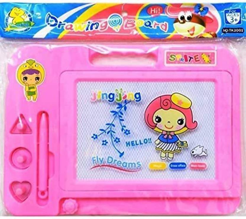 BIGWHEEL Magic Slate Pen Doodle Pad Erasable Easy Drawing Reading ...