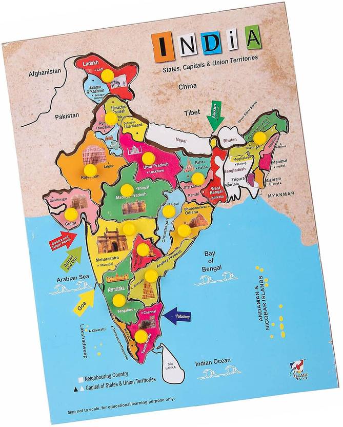 Cyrus 100% BEST LEARNING INDIA MAP PUZZLE BOARD FOR LEARNING ...