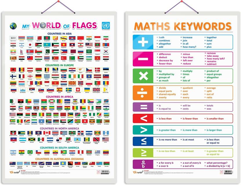Set of 2 My World of Flags and MATHS KEYWORDS Early Learning ...