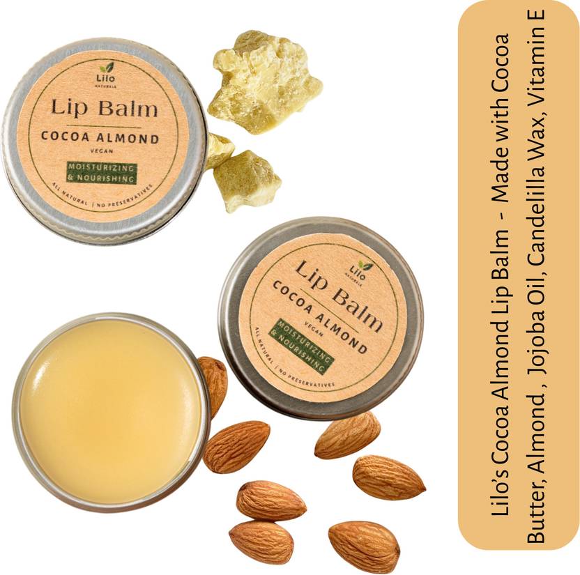 Lilo Naturals Lip Balm for Dry & Chapped Lips|Soothes & Repairs| Cocoa ...