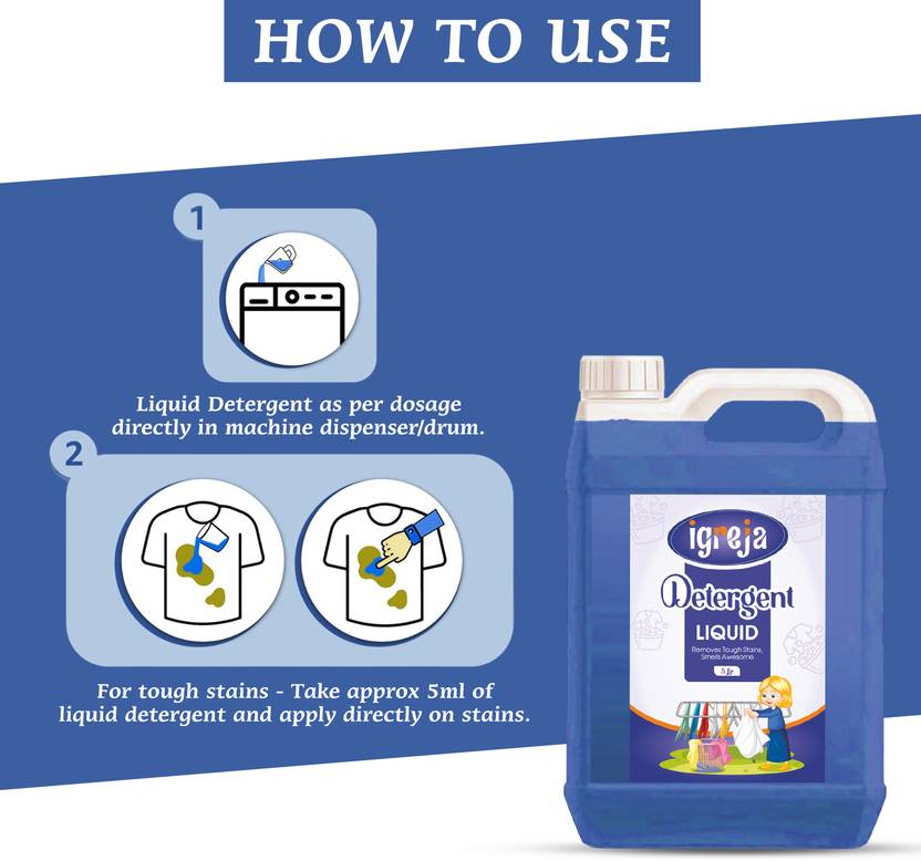 IGREJA Liquid Detergent,For Hand Wash,Front and Top Load Washing ...