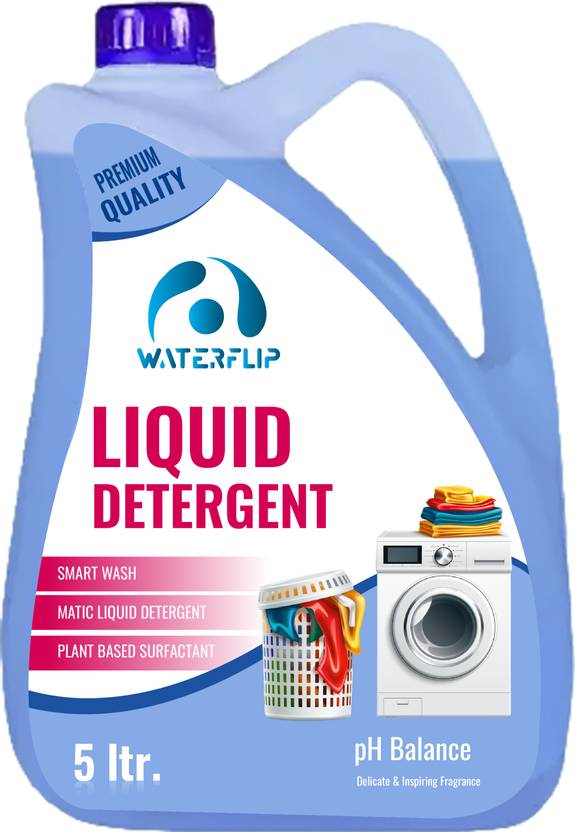 WATERFLIP LIQUID DETERGENT REFILL CAN - 5 Liter, ACTIVE FRESH FORMULA ...