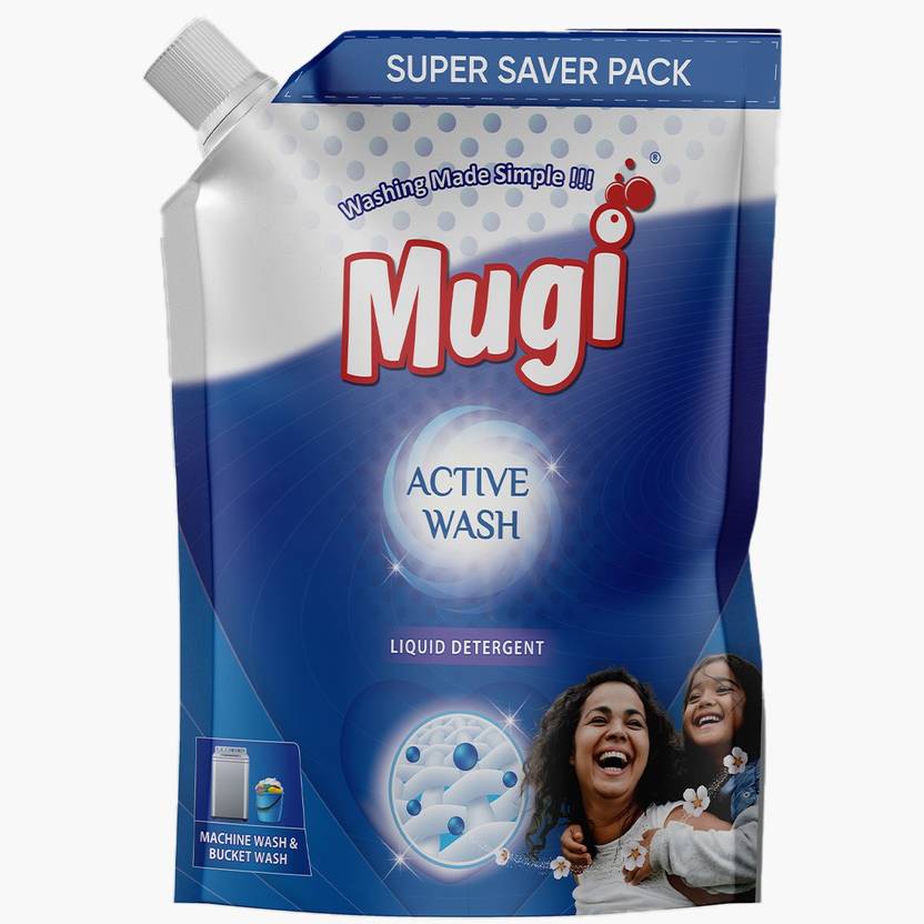 mugi Active Wash Matic Liquid Detergent 1.8 L Top Load Refill Pouch ...