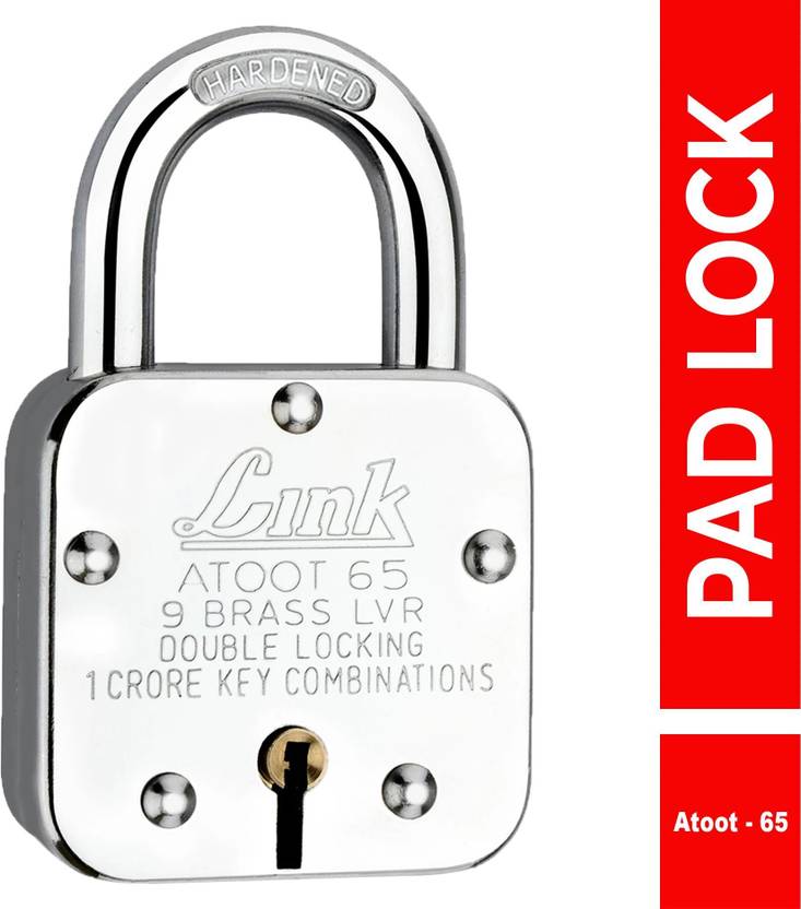 Link Atoot 65mm Lock | Steel Body | Hardened Shackle | Brass Lever ...