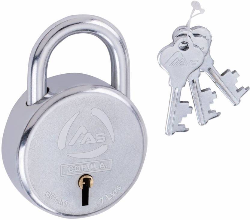 AAS COPULA Round lock 7 Lever 60 mm 3 Keys for Main Door Lock for Home ...