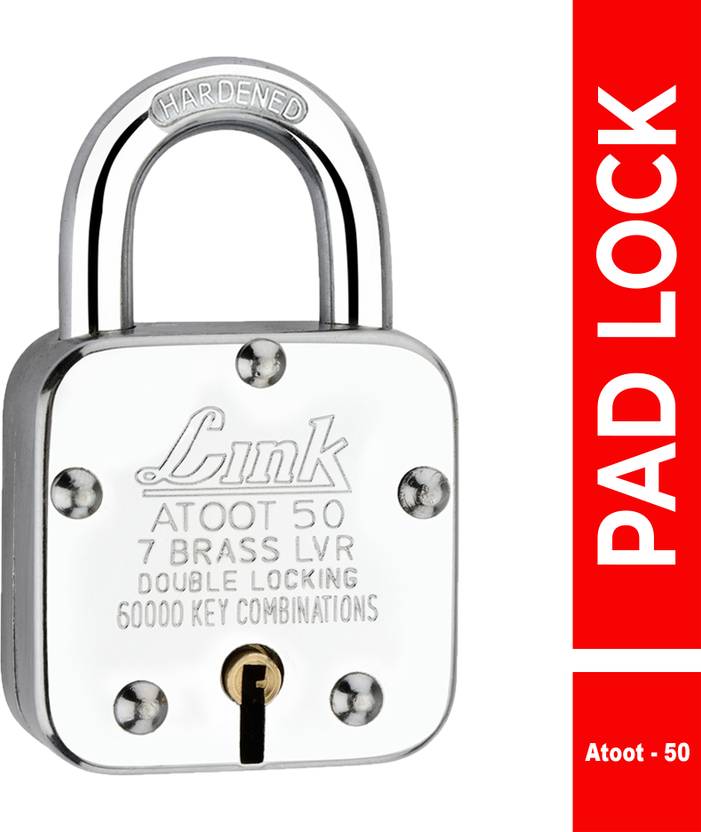 Link Atoot 50mm Lock | Steel Body | Hardened Shackle | Brass Lever ...