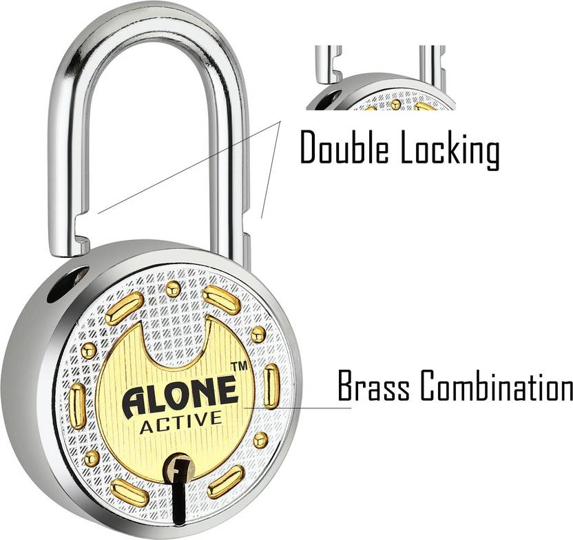 Fithome Round 65mm 3 Same Keys Padlock for home door gate shutter shop ...