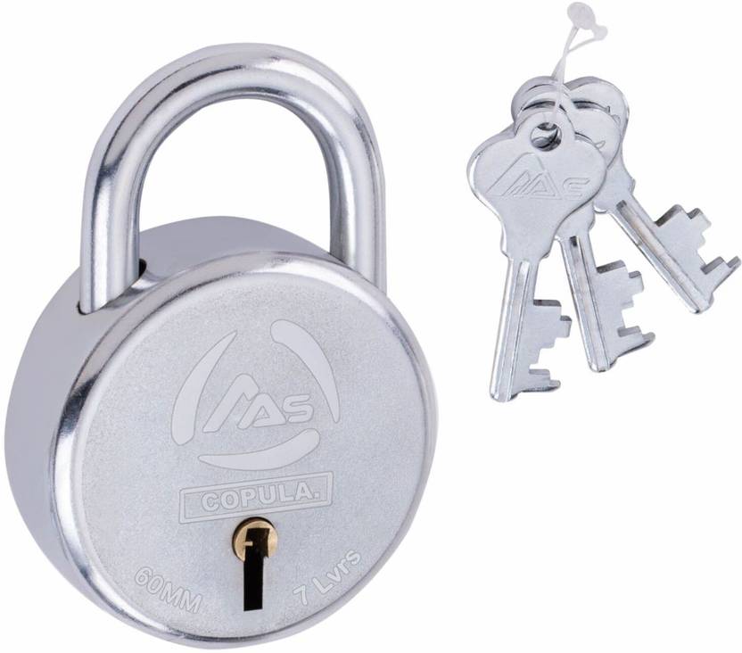 AAS COPULA Round lock 7 Lever 60 mm 3 Keys for Main Door Lock for Home ...