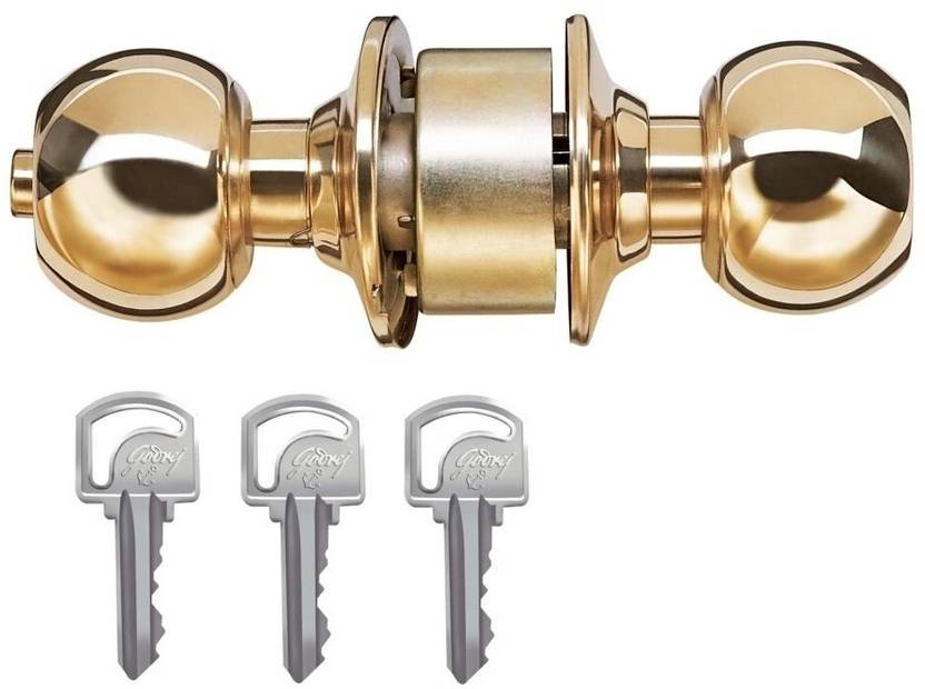 Godrej Locks Cylindrical Lock Classic Brass Finish Lock - Buy Godrej ...