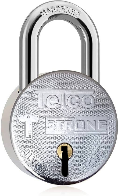 Indora Round Locks 65mm lock 3 Keys Steel Shackle 7 Steel Lever locks ...