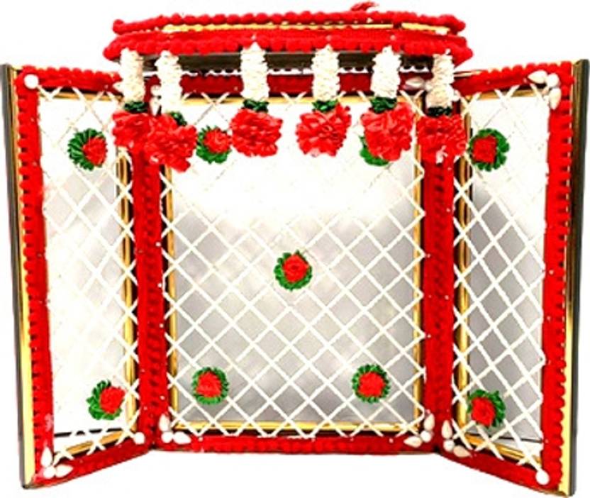 Dev Samagri Lord Krishna Wooden Phool Bangla Vrindavan Style-(small ...