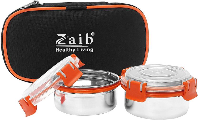 Flipkart.com | Zaib Office Tiffin box ( pack of 2 ) steel tiffin box ...