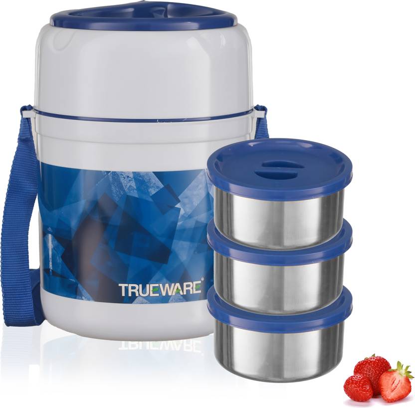 Flipkart.com | Trueware Office Plus 3 Stainless Steel Containers Tiffin ...