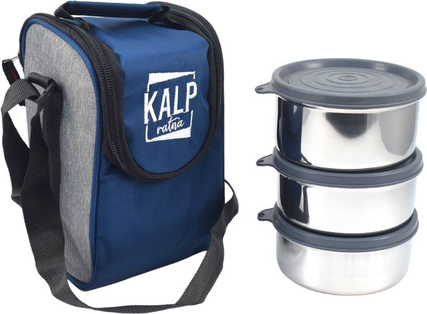 Flipkart.com | KALP Ratna Stainless Steel Inox 3 Container Lunch With ...