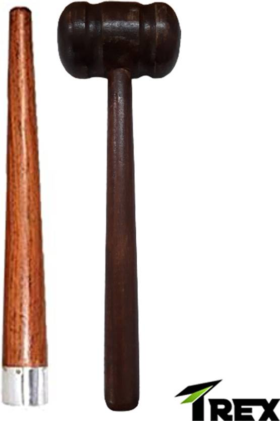 Trex Cricket Bat Grip Cone With Bat Knocking Hammer Wooden Bat Mallet