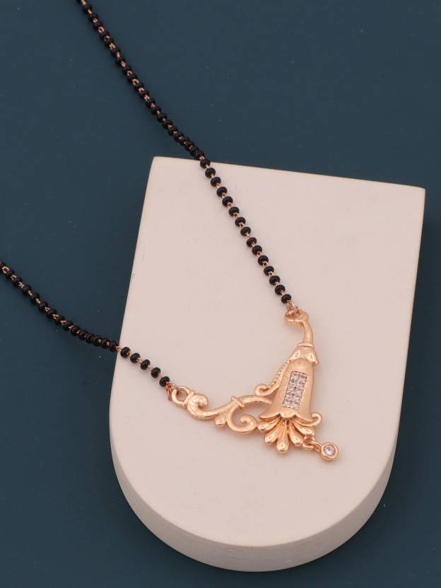 GLAMACE Rose Gold Zicron Mangalsutra Brass Mangalsutra Price in India ...