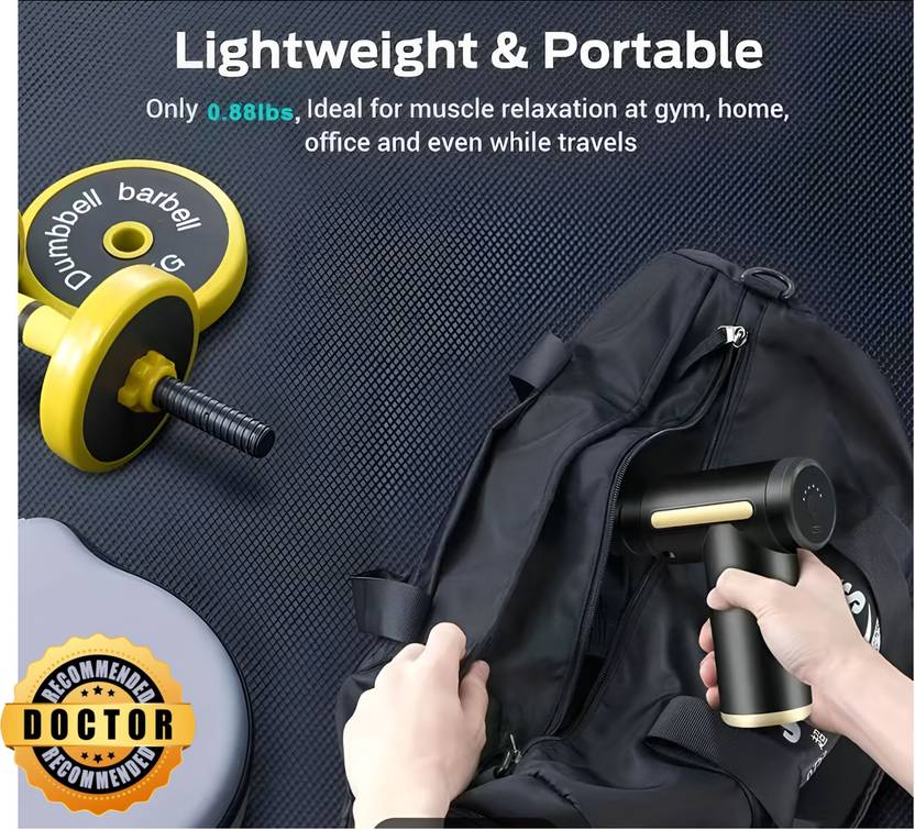 Unifit Gun Massager, Portable, 4 Heads, Rechargeable, 6 Speed, Handheld ...