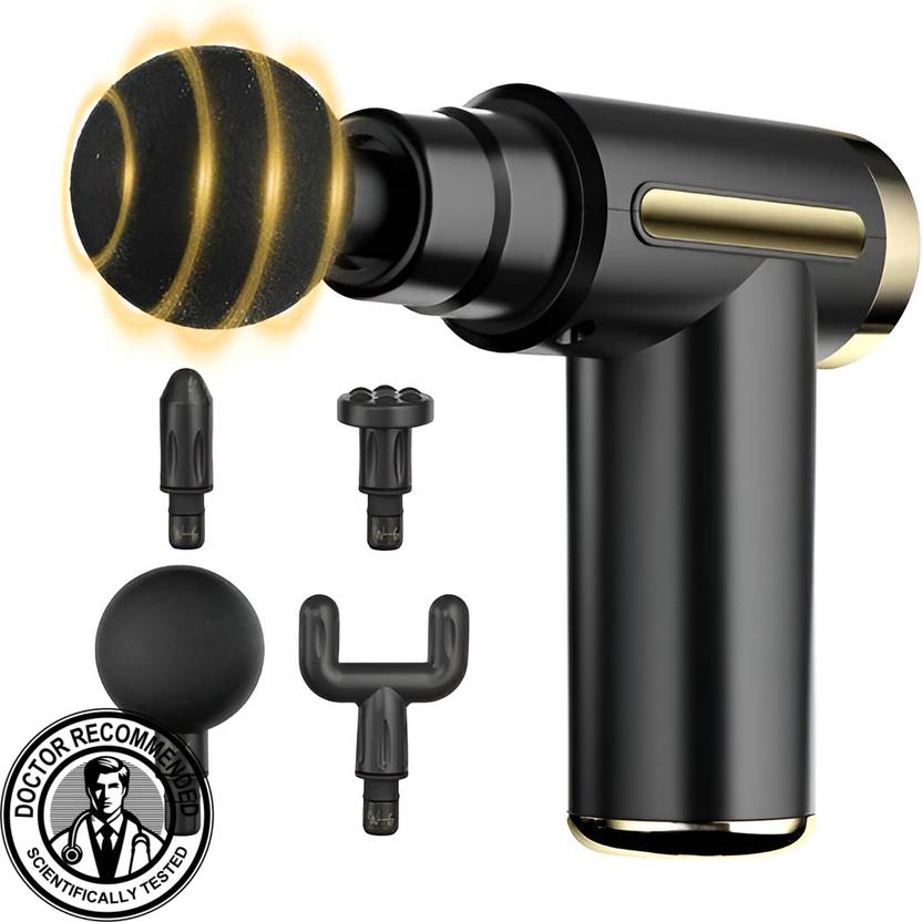 Unifit Massage Gun, Portable, Handheld, Rechargeable, 4 Heads, 6 Speed ...