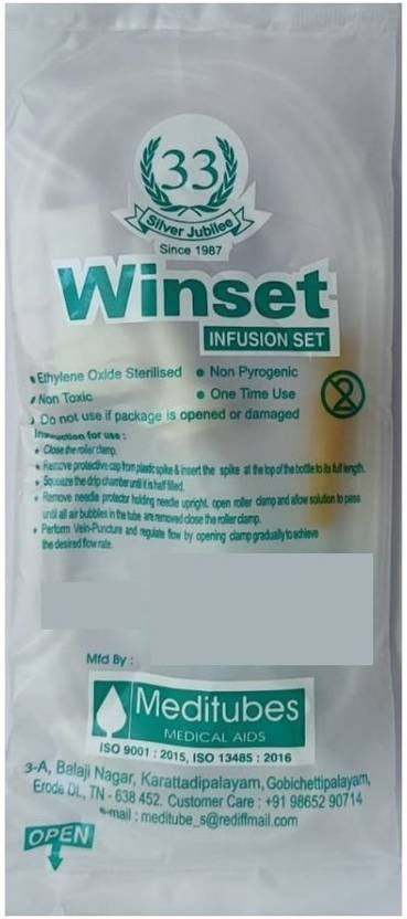 Meditubes Winset IV set infusion set Medical Needle Price in India ...