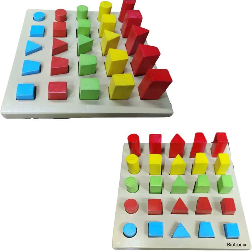 Biotronix Multi-shape and Multi-color Peg Board for Physical Therapy 25 ...