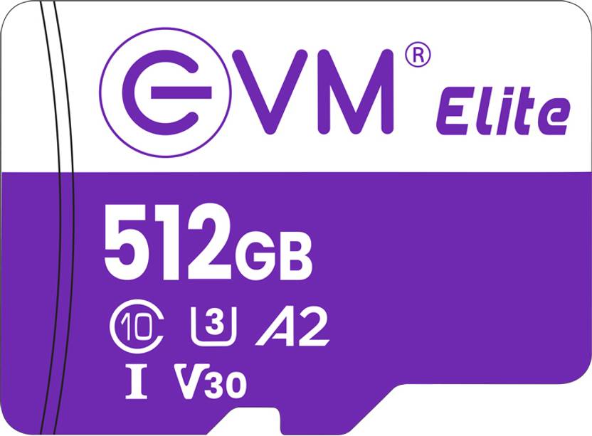 EVM EETF/512GU3 U3 V30 512 GB TF Card Class 10 100 MB/s Memory Card ...