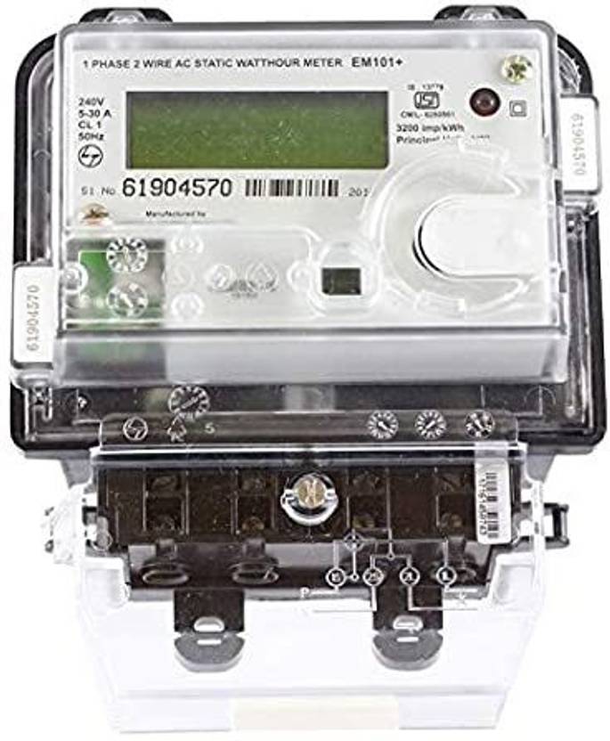 L&T Single Phase Electronic Energy Sub Meter LCD Display 5-30A Metal Electrical Box Price in ...