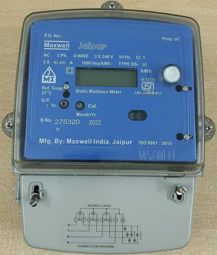 ML ELEC LCD 3 Phase Submeter 4 wire/Static Energy Meter (ISO CERTIFIED ...