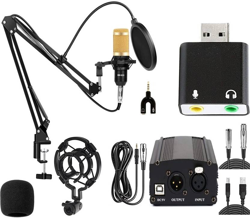 Urban Infotech BM 800 Mic set with Shock Mount USB Sound Card with ...