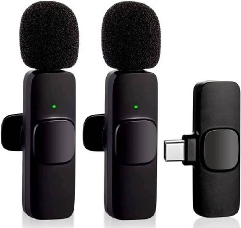 Plug In Dual User K9 Wireless Microphone for Type C Smartphones Mic ...