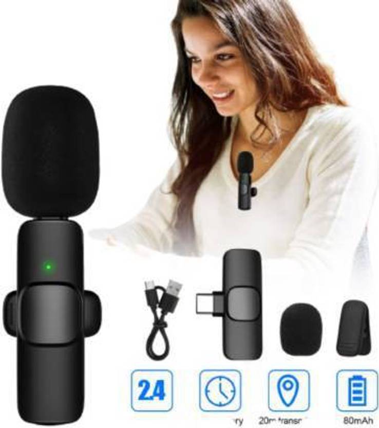 Qerp K8 Wireless PLUG AND PLAY MIC Type-C & Lightning Connector MIC ...