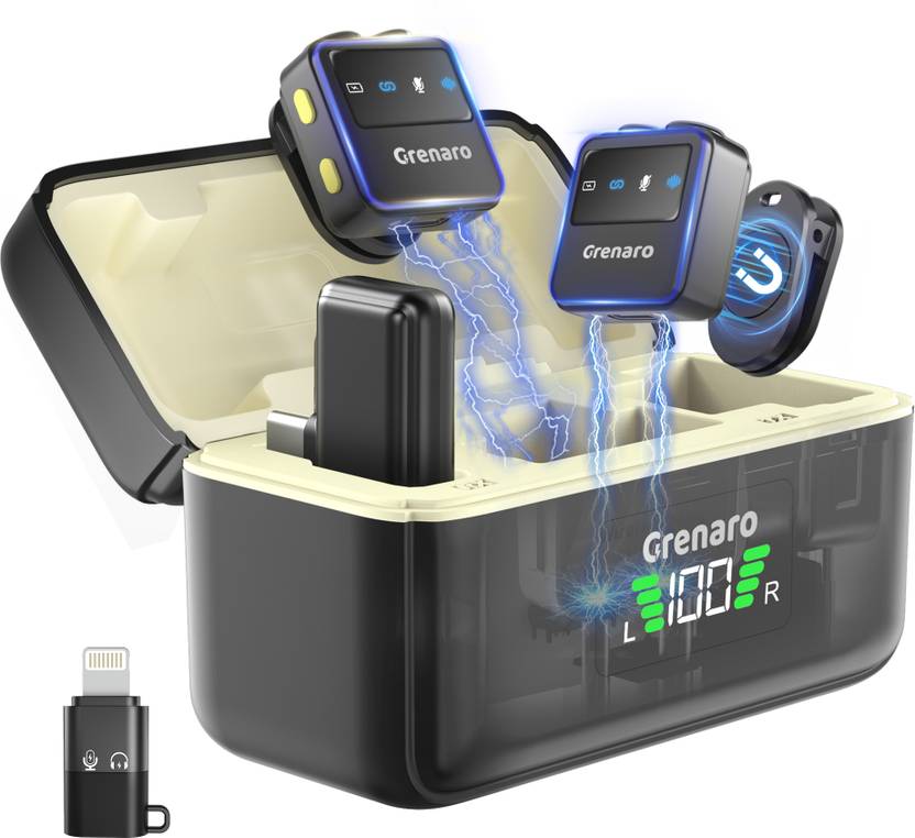 Grenaro Mic For Youtubers, P10 Wireless Mic With Magnetic Clip, Mic For ...