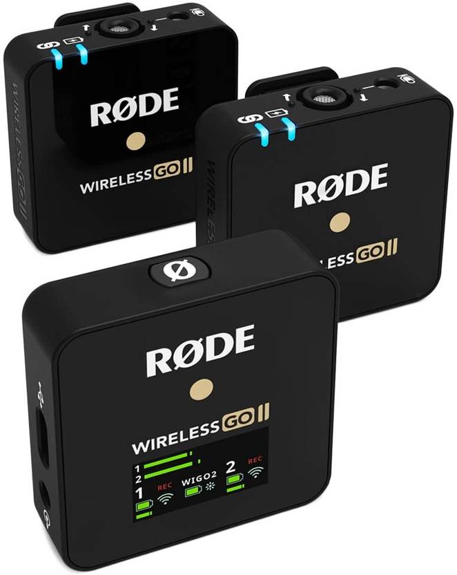Rode Wireless Go II Dual Channel Wireless Microphone System, Black (Model : WIGOII) Microphone ...