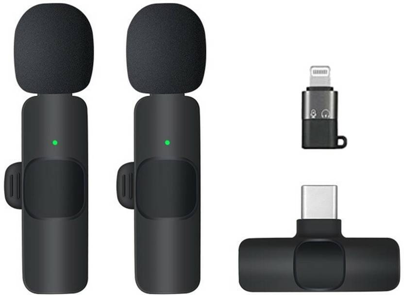 Cubonic K9 Dual Wireless Lavalier Microphone for Lightning & Type C ...