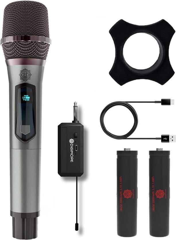 Digimore UHF Wireless Mic w 160ft Range, Type-C Rechargeable Battery D ...