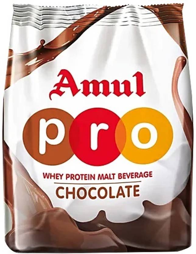 Amul PRO WHEY PROTEIN MALT FOOD CHOCOLATE SOURCE OF PROTEIN &CALCIUM N ...