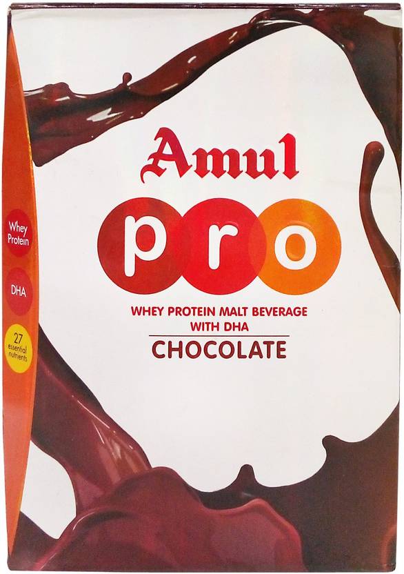Amul WHEY PROTEIN PRO MALT MILK DRINK MIX CHOCOLATE Price in India ...
