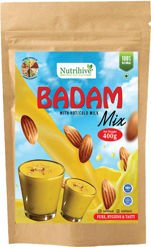 Nutrihive Filled with Health Instant Badam Mix Powder Natural Badam ...