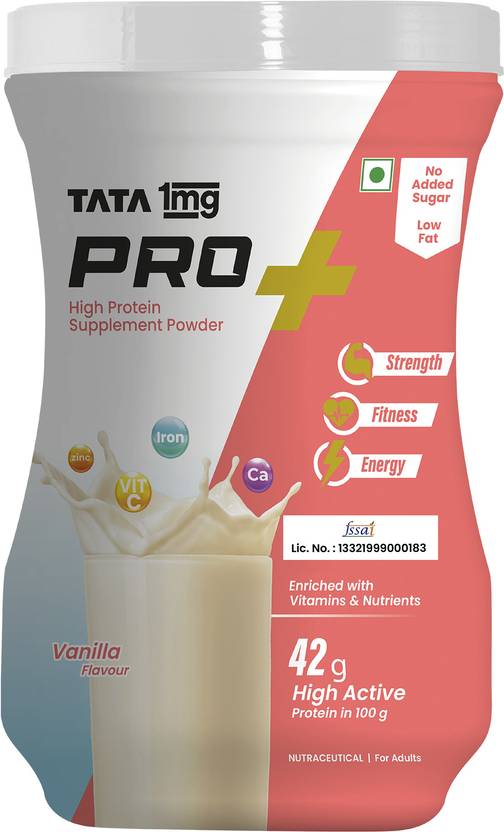 TATA 1mg Pro+ Soy Protein Supplement Powder- High Protein for Muscle ...
