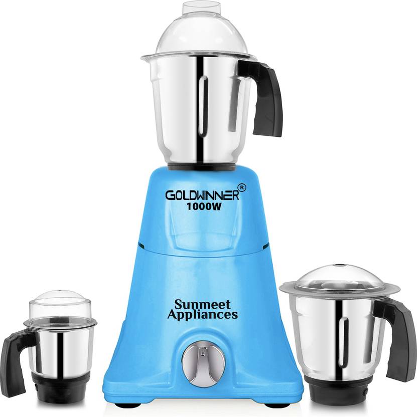 Goldwinner 1000-watts Nexon Mixer Grinder with 3 Stainless Steel ...